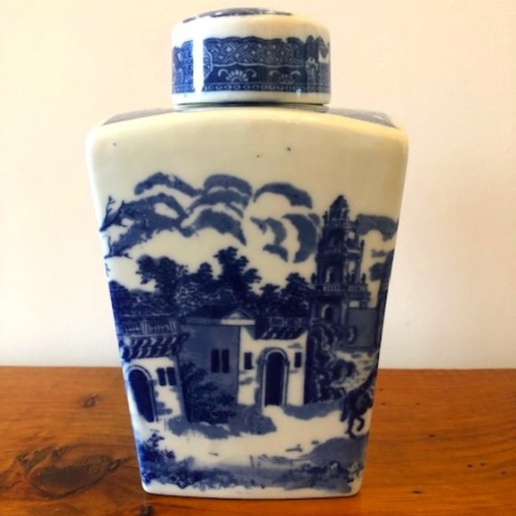 Accents | Vintage Victoria Ware Ironstone Ginger Jar Blue White With ...